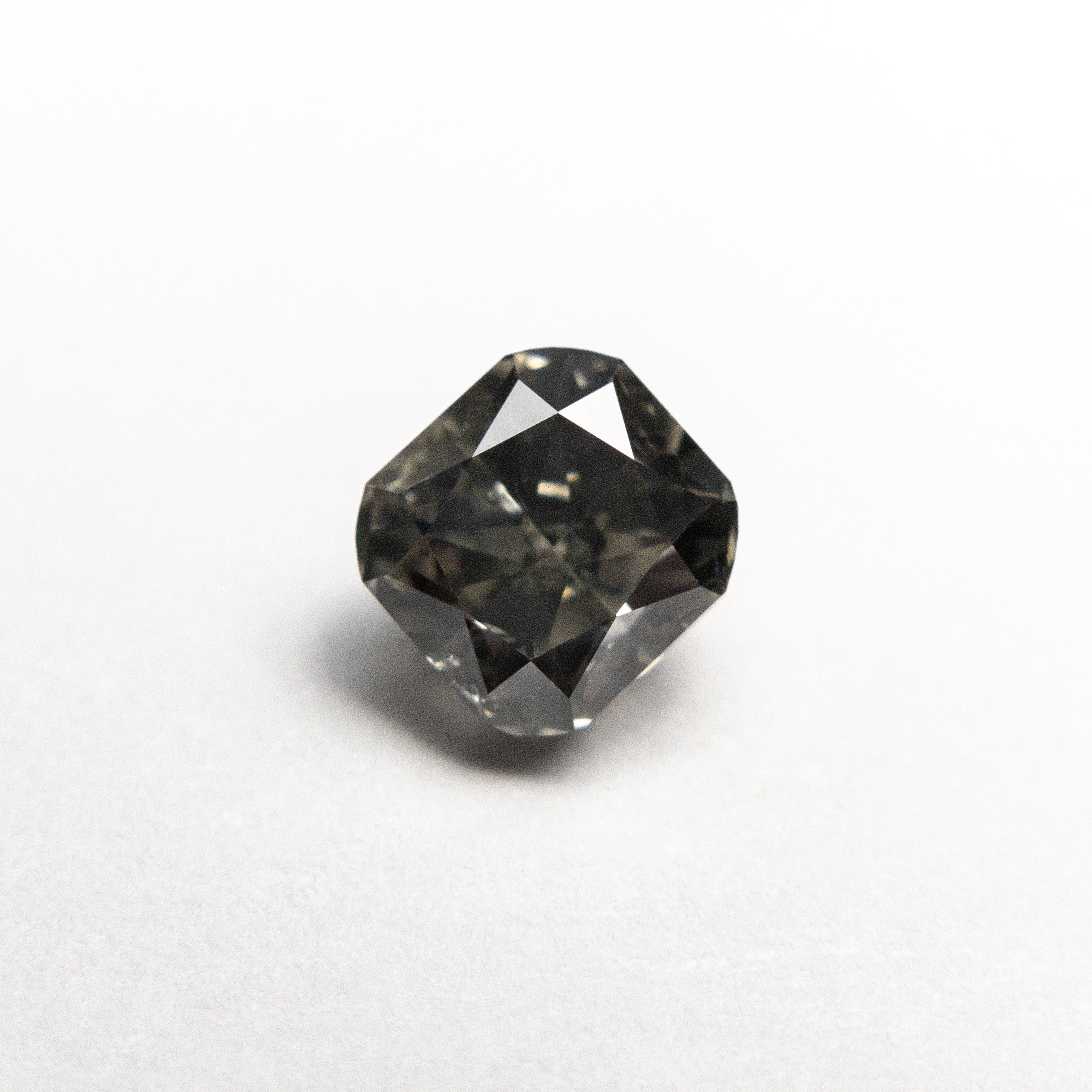 0.91ct 5.12x4.88x3.88mm SI2 Fancy Grey Cushion Brilliant 19923-20 ...