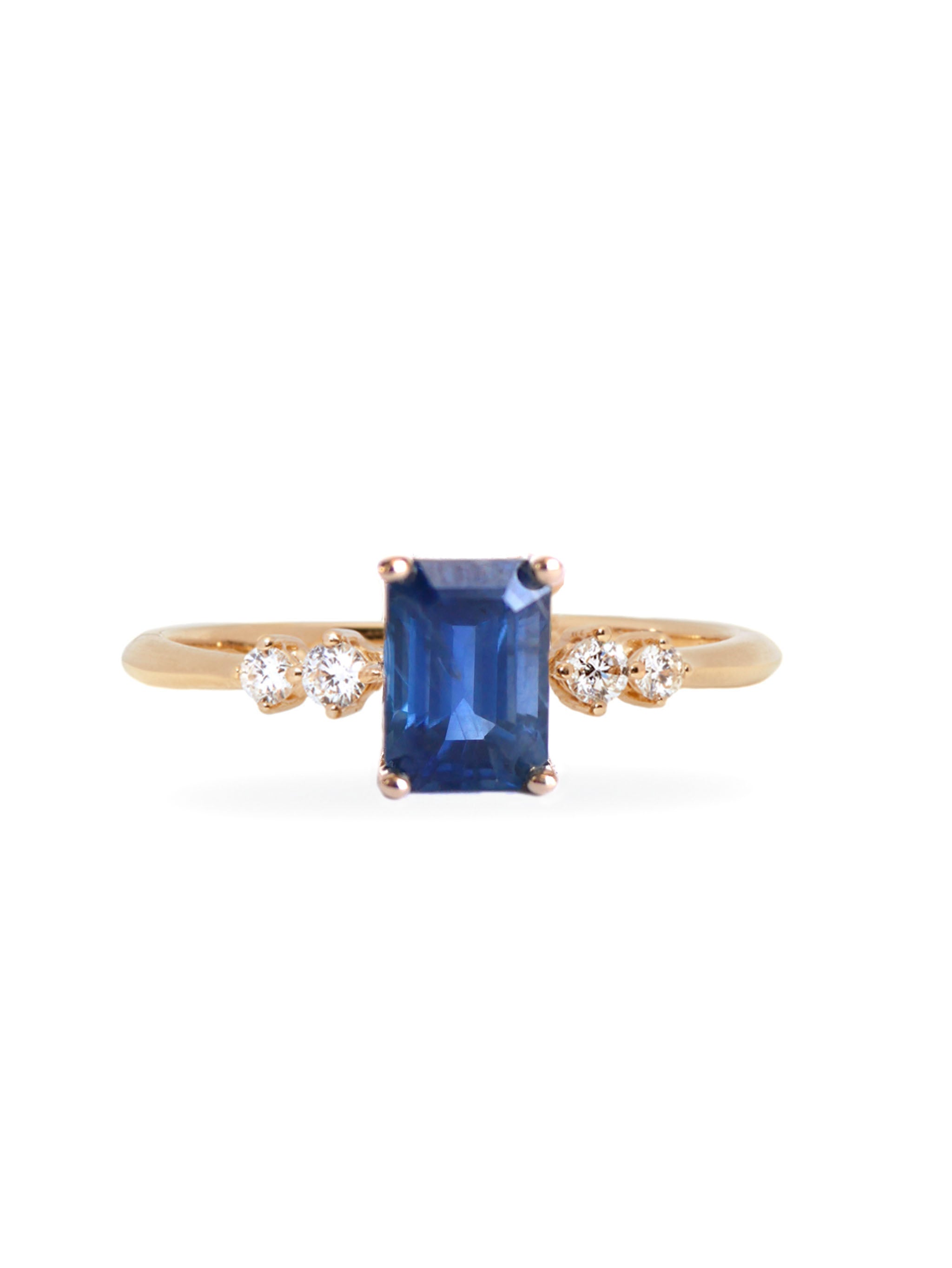 Emerald Cut Sapphire Drift Ring – Emily Warden Designs