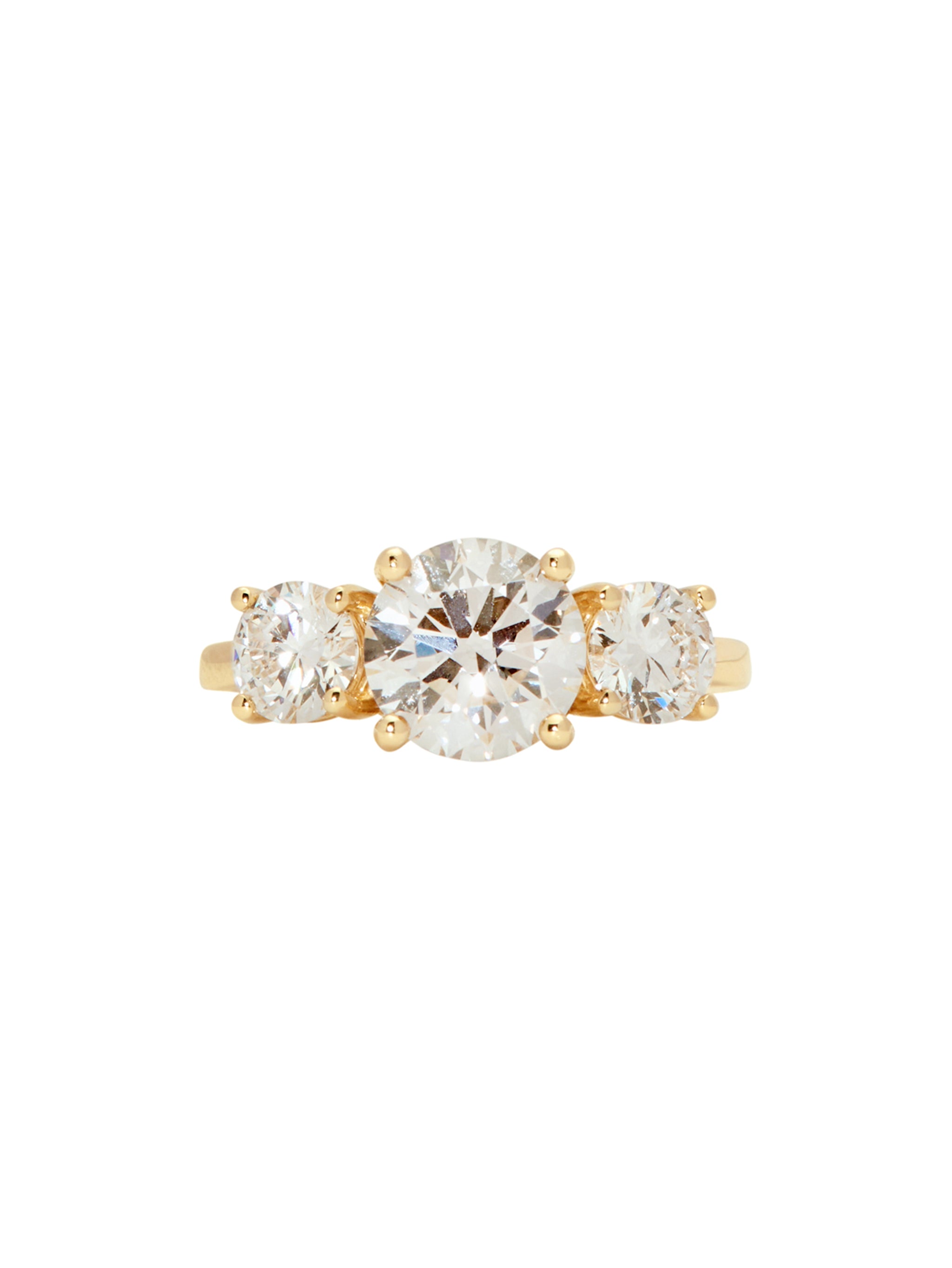 Round Diamond Trilogy Ring – Emily Warden Designs