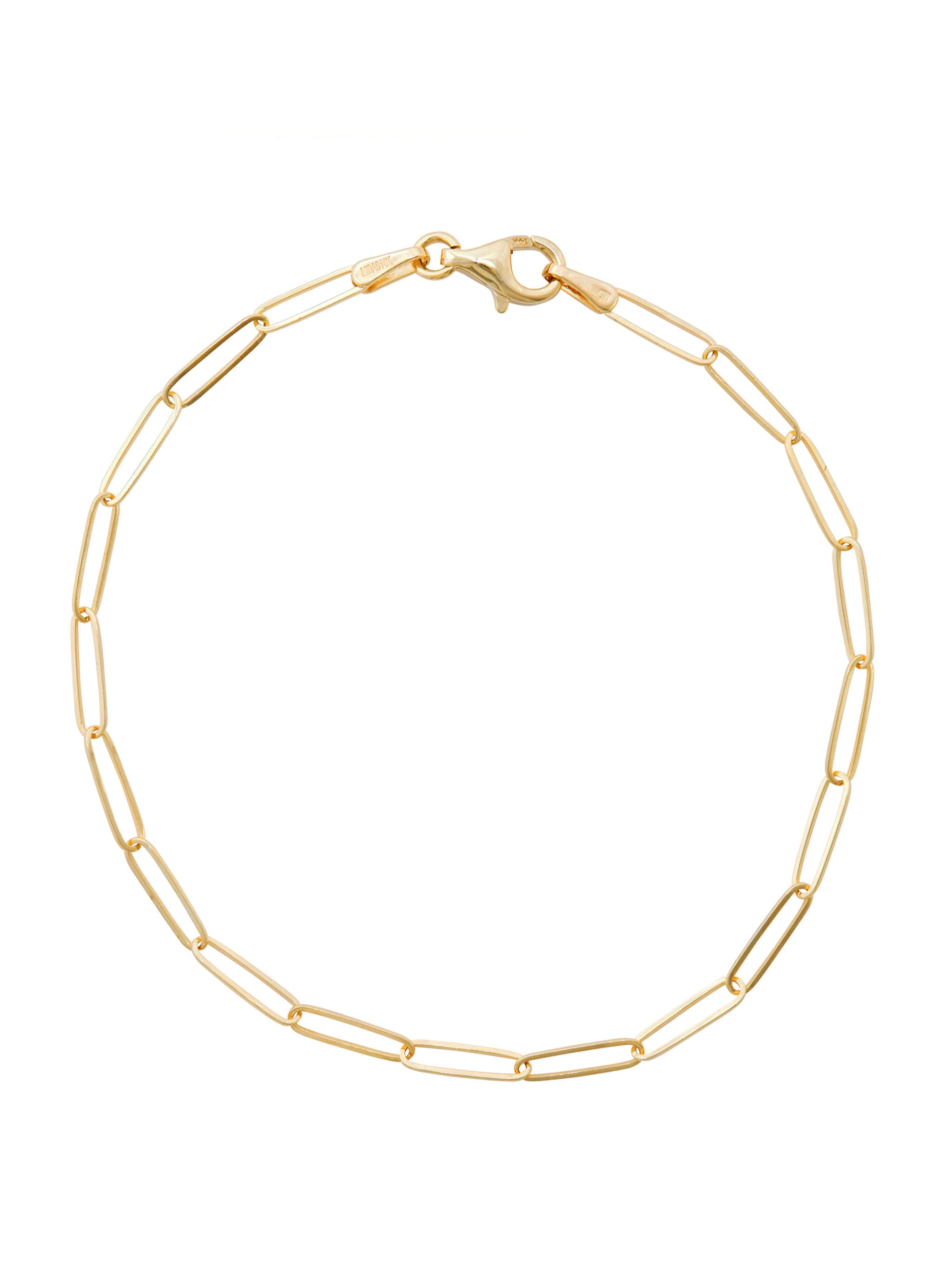 Skinny Paperclip Chain Bracelet – Emily Warden Designs